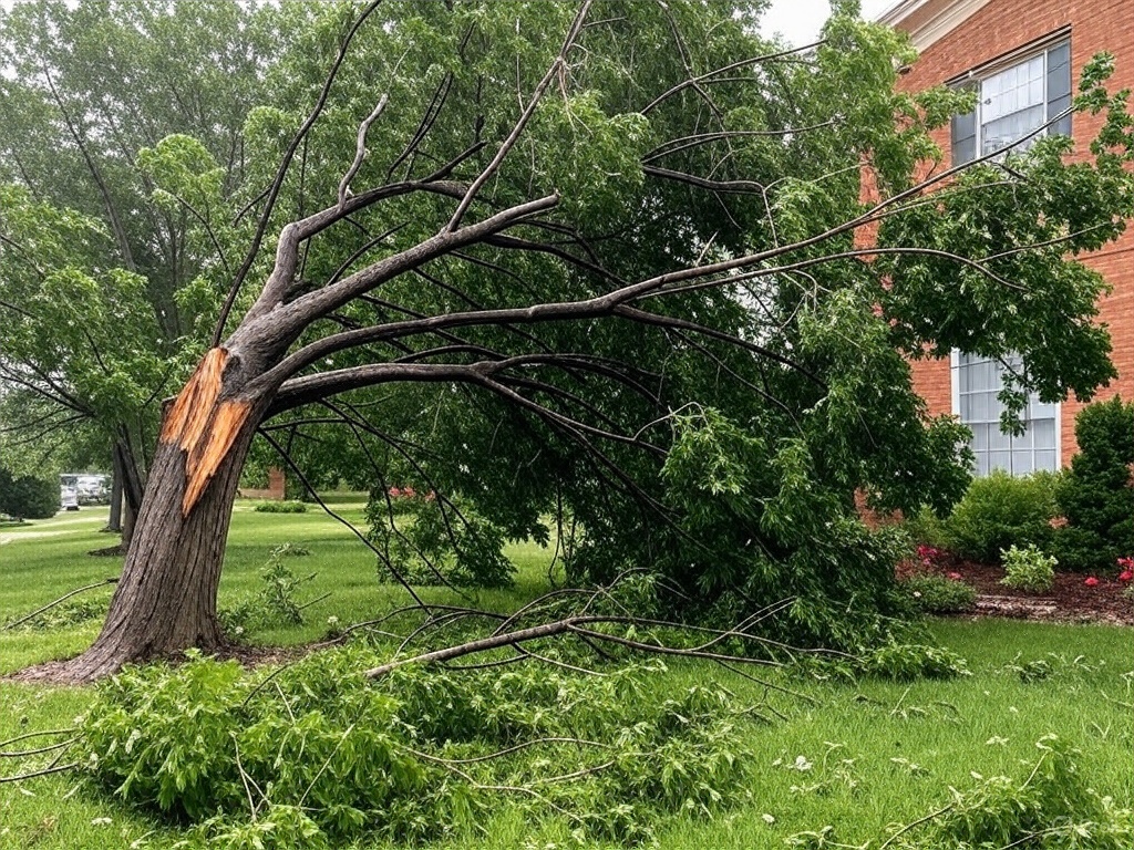 High Winds in Louisville Kentucky Have Major Impacts on Trees